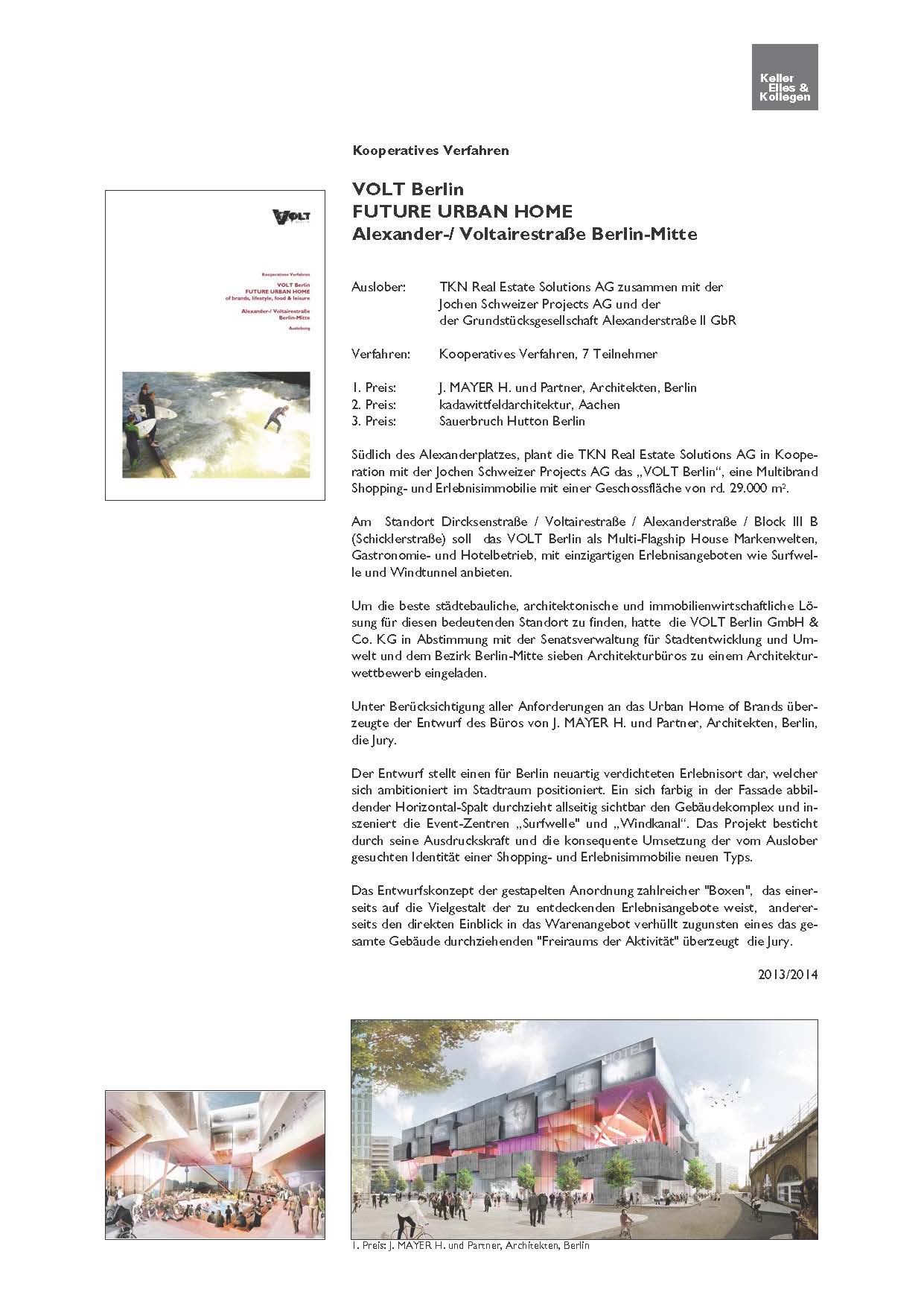 VOLT Berlin FUTURE URBAN HOME of brands, lifestyle, food & leisure Alexander-/ Voltairestraße ...